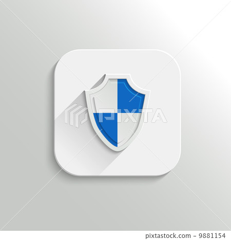 Guardian shield icon - vector flat app button - Stock Illustration ...
