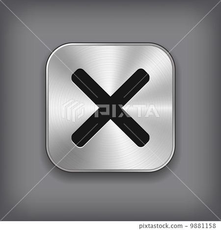 Cancel icon - metal app button - Stock Illustration [9881158] - PIXTA