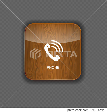 Phone wood application icons-插圖素材 [9883294] - PIXTA圖庫