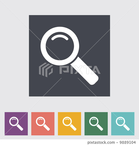 Search single flat icon. - Stock Illustration [9889104] - PIXTA
