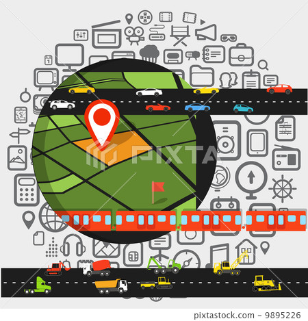 Abstract transportation scheme. Design elements - Stock Illustration ...