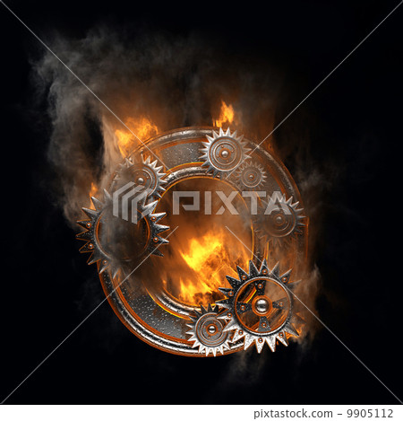 burning figure with gears - Stock Illustration [9905112] - PIXTA