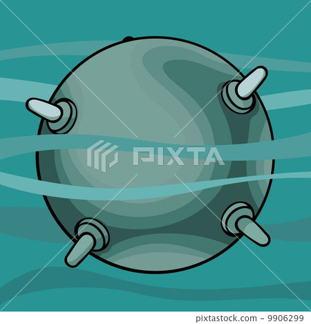 Naval mine - Stock Illustration [9906299] - PIXTA