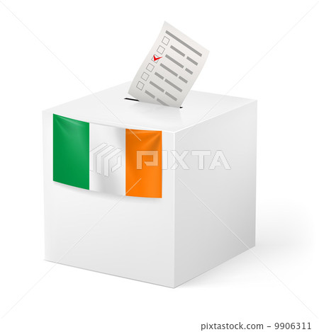 Ballot box with voting paper. Ireland - Stock Illustration [9906311 ...