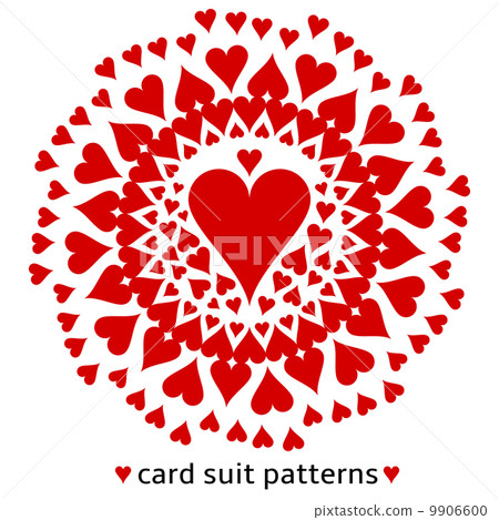 Heart card suit pattern - Stock Illustration [9906600] - PIXTA