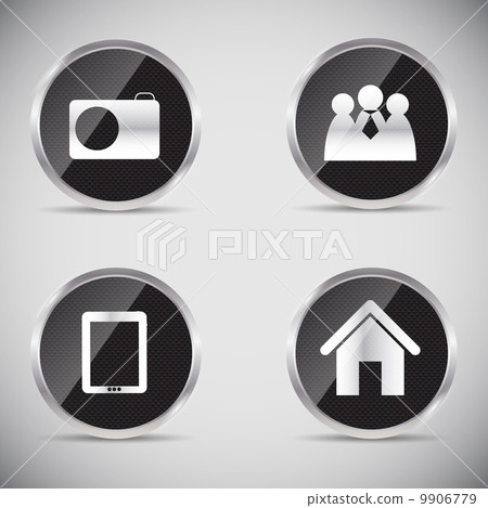 Shine glossy computer icons vector illustration - Stock Illustration ...