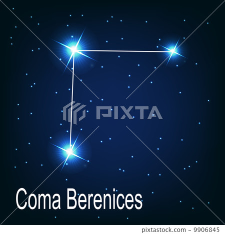 The constellation "Coma Berenices" star in the... - Stock Illustration ...