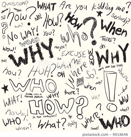 Question Doodles - Stock Illustration [9918646] - PIXTA