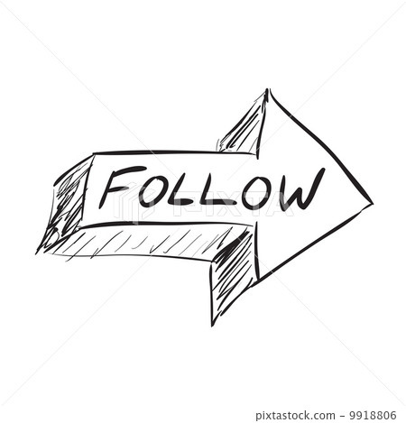Follow Arrow - Stock Illustration [9918806] - PIXTA