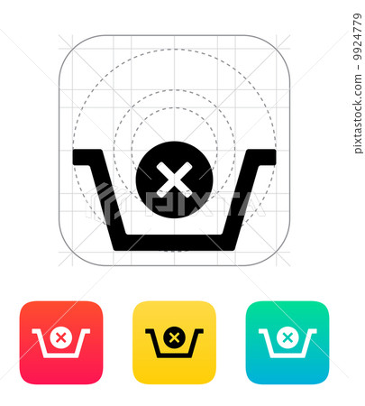 Shopping basket delete icon. - Stock Illustration [9924779] - PIXTA