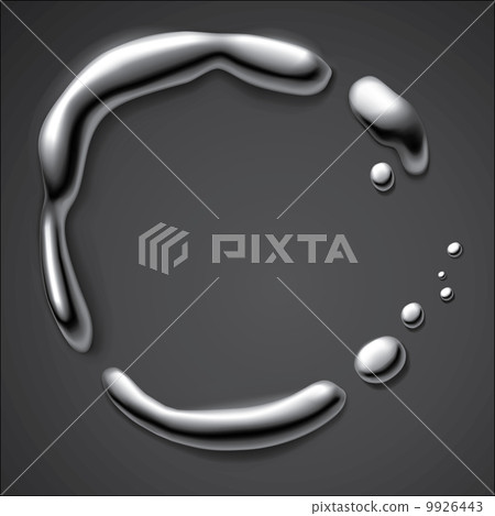 Liquid metal border - Stock Illustration [9926443] - PIXTA
