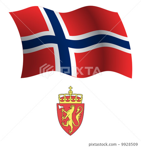 svalbard wavy flag and coat - Stock Illustration [9928509] - PIXTA