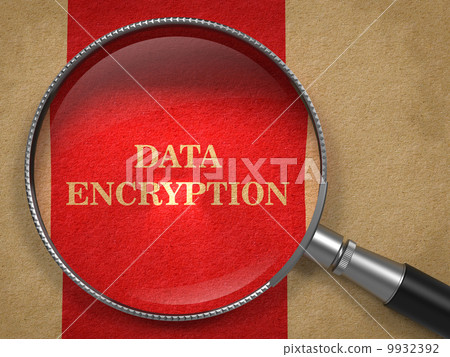 Data Encryption - Magnifying Glass. - Stock Illustration [9932392] - PIXTA