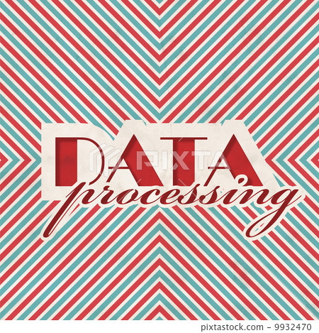 Data Processing Concept on Striped Background. - Stock Illustration ...