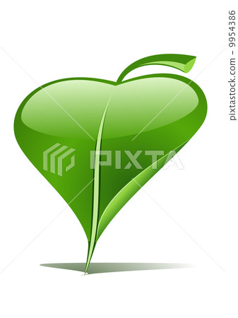 Green leaf pointer - Stock Illustration [9954386] - PIXTA