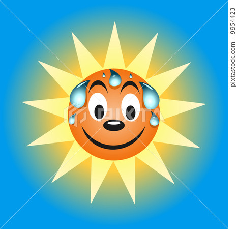 Sweating summer sun - Stock Illustration [9954423] - PIXTA