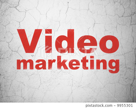 Business concept: Video Marketing on wall... - Stock Illustration ...
