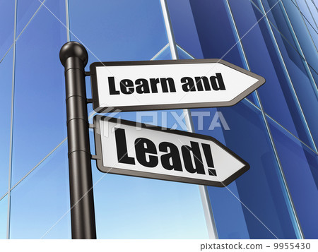 Education concept: sign Learn and Lead! on... - Stock Illustration ...