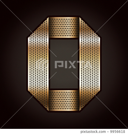 Letter metal gold ribbon - O - Stock Illustration [9956618] - PIXTA