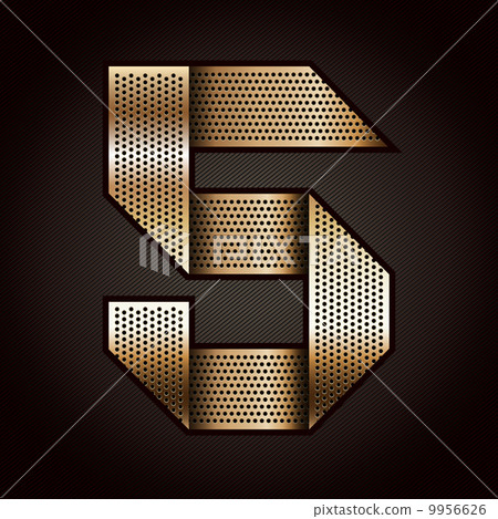Number metal gold ribbon - 5 - five - Stock Illustration [9956626] - PIXTA