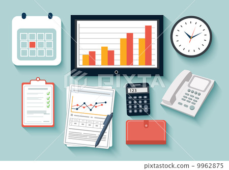 Business work elements - Stock Illustration [9962875] - PIXTA