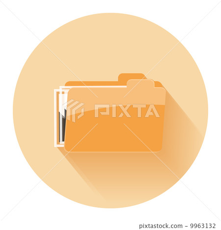 Folder icon, isolated on white background - Stock Illustration [9963132 ...