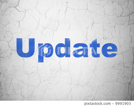 Web development concept: Update on wall background - Stock Illustration ...