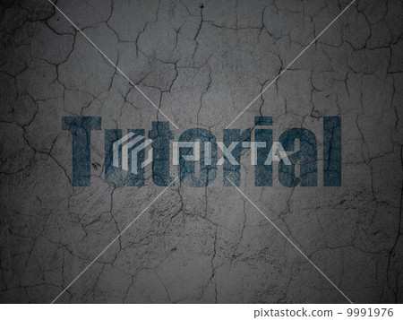 Education concept: Tutorial on grunge wall... - Stock Illustration ...