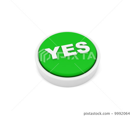 Green yes button - Stock Illustration [9992064] - PIXTA
