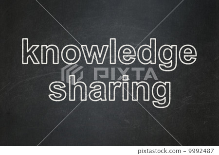 Education concept: Knowledge Sharing on... - Stock Illustration ...