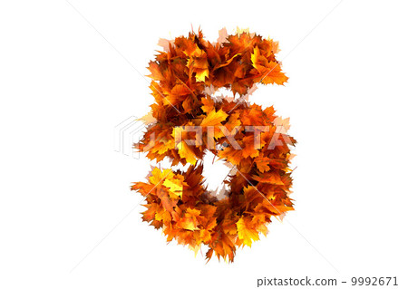 Fall alphabet digit 5 - Stock Illustration [9992671] - PIXTA