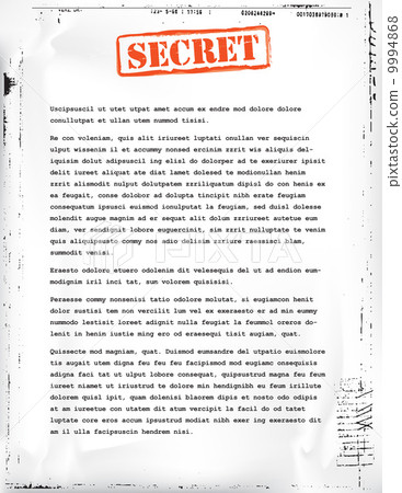 Secret Document Template - Stock Illustration [9994868] - PIXTA