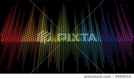 vector color scale equalizer on black background - Stock Illustration ...