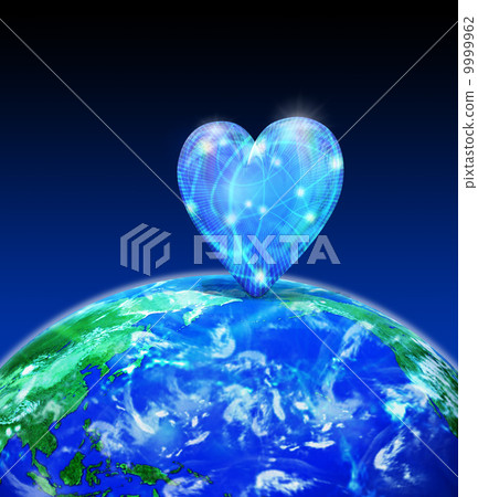 Internet line in heart - Stock Illustration [9999962] - PIXTA