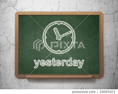 Timeline concept: Clock and Yesterday on... - Stock Illustration ...