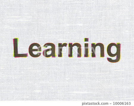 Education concept: Learning on fabric texture... - Stock Illustration ...