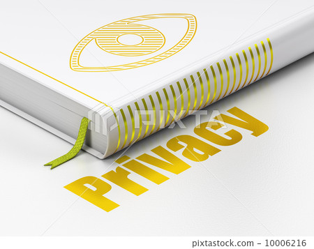 Protection concept: book Eye, Privacy on white...-插圖素材 [10006216] - PIXTA圖庫