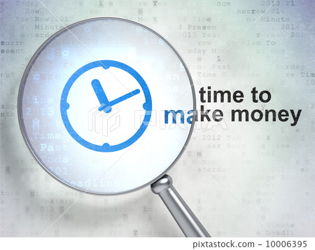 Timeline concept: Clock and Time to Make money... - Stock Illustration ...