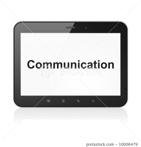 Marketing concept: Communication on tablet pc... - Stock Illustration ...