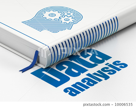 Information concept: book Head With Gears, Data... - Stock Illustration ...