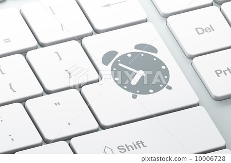 Time concept: Alarm Clock on computer keyboard... - Stock Illustration ...