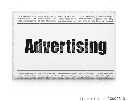 Marketing concept: newspaper headline Advertising - Stock Illustration ...