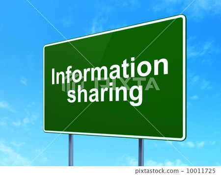 Information Sharing on road sign background-插圖素材 [10011725] - PIXTA圖庫