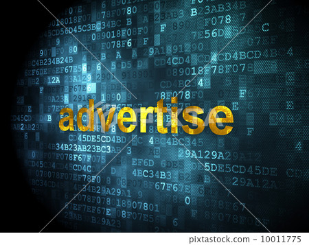 Marketing concept: Advertise on digital background - Stock Illustration ...
