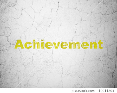 Education concept: Achievement on wall background - Stock Illustration ...