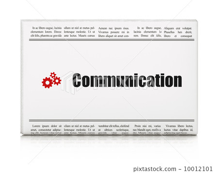 Marketing concept: newspaper with Communication... - Stock Illustration ...