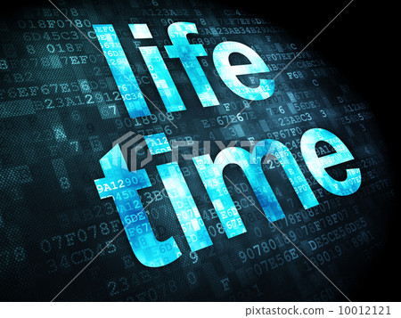 Timeline concept: Life Time on digital background - Stock Illustration ...