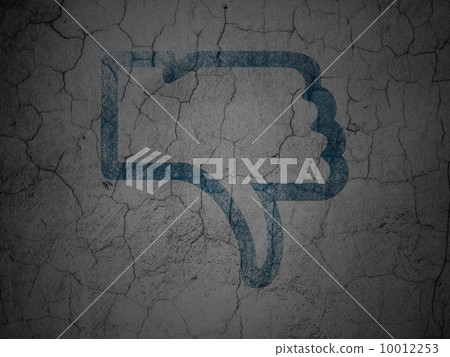 Social network concept: Thumb Down on grunge... - Stock Illustration ...