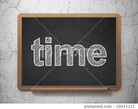 Time on chalkboard background - Stock Illustration [10013121] - PIXTA