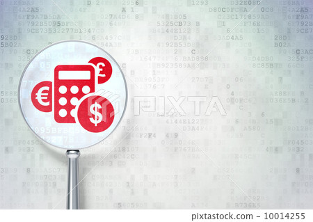 Advertising concept: Calculator with optical... - Stock Illustration ...